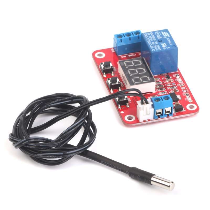 Promo DC 12V 24V Temperature Display Module Sensor Relay Switch Control ...