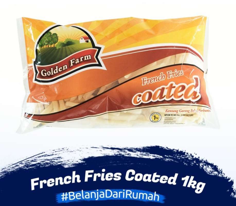 Jual Golden Farm French Fries Shoestring Crinkle Cut 1kg 1000gram Halal ...