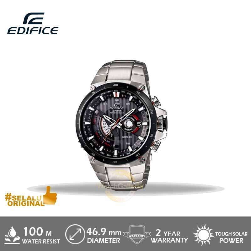 Promo CASIO EDIFICE World Time Solar Powered Stainless Steel Strap ...