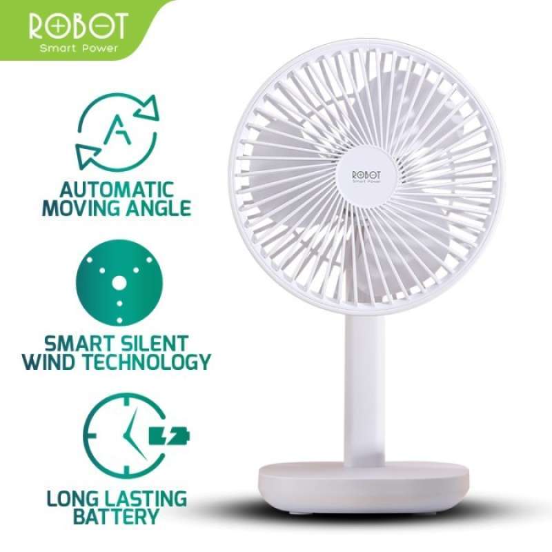 Jual ROBOT RT-BF12 4000mAh 6 Inches Oscillating Desktop Table USB Fan ...