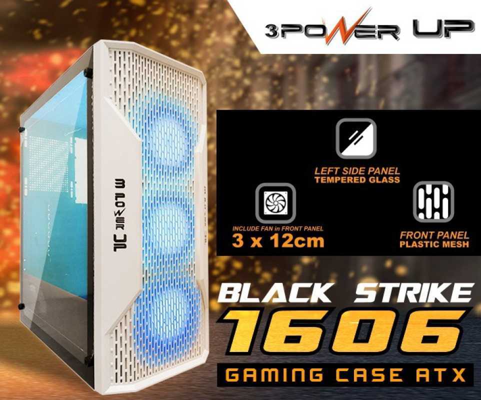 Jual Gaming Case Power Up Raptor Black Strike 1606 White di Seller ...