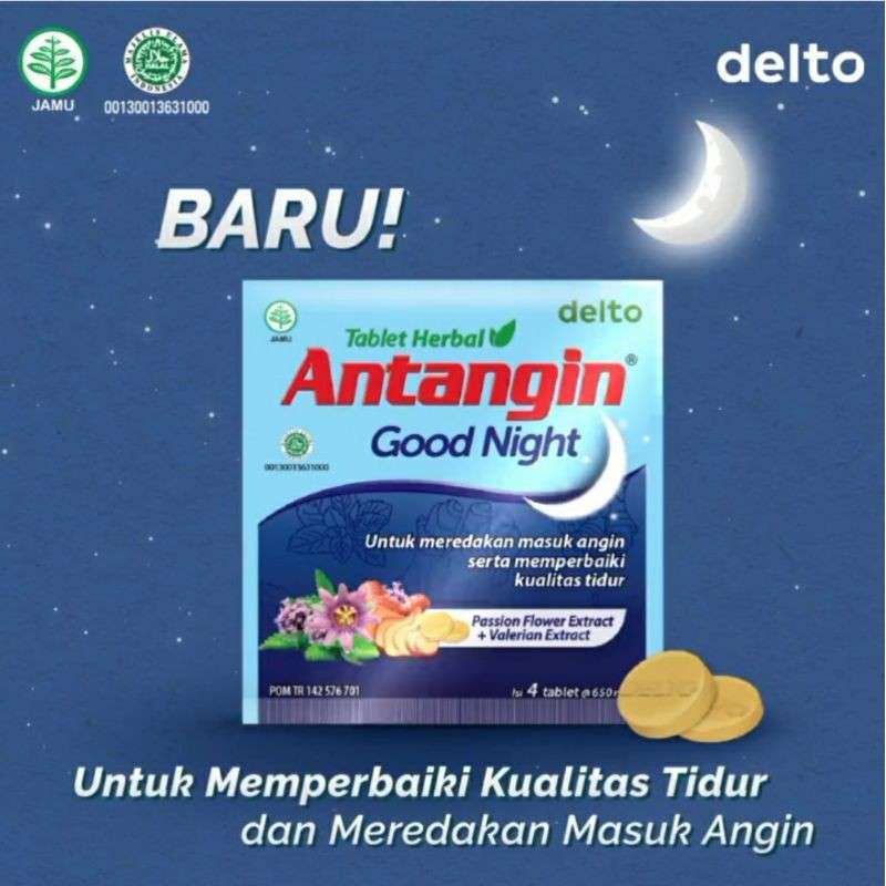 Jual Antangin Good Night Isi 4 Tablet - Jamu Herbal Untuk Sulit Tidur ...