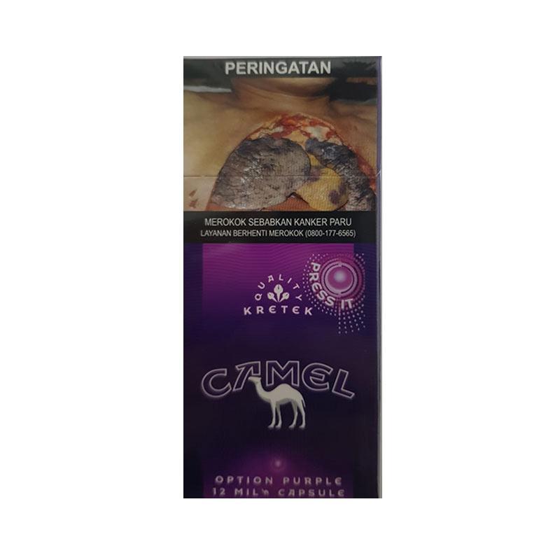 Jual Camel Cigarette Option Purple Capsule Rokok Kretek [12 Batang ...