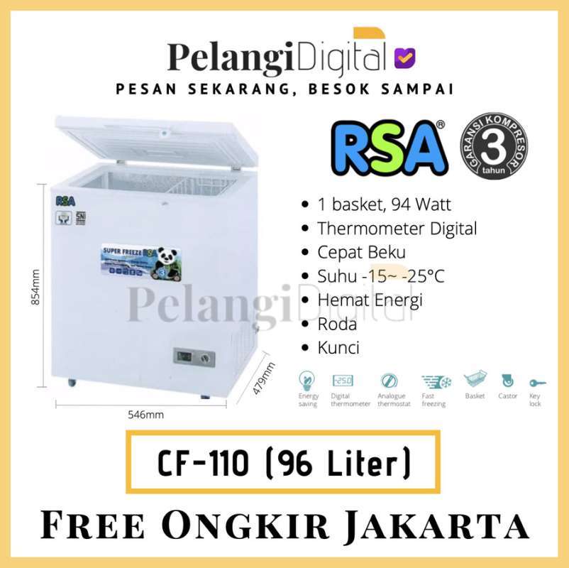 Jual Rsa Cf-110 Chest Freezer Box - Pembeku Daging Garansi Resmi 100 ...