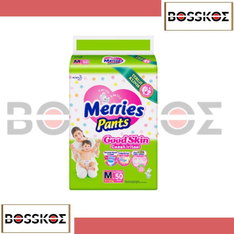 Jual Popok Celana Merries M50 Good Skin Megapack Diapers Sekali Pakai ...