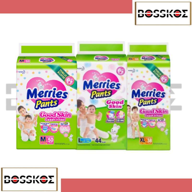 Jual Popok Celana Merries M50 Good Skin Megapack Diapers Sekali Pakai ...
