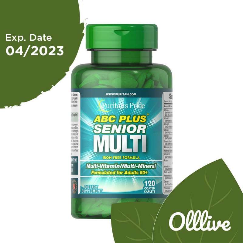 Promo Puritan ABC Plus Senior Multivitamin Multi-Mineral Formula 60 120 ...