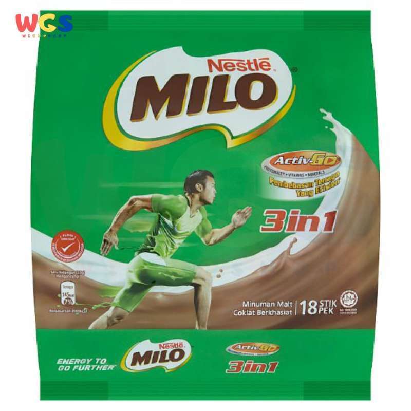 Jual Milo Activ-Go 3 in 1 18 Sticks x 33gr - Malaysia di Seller Toko ...