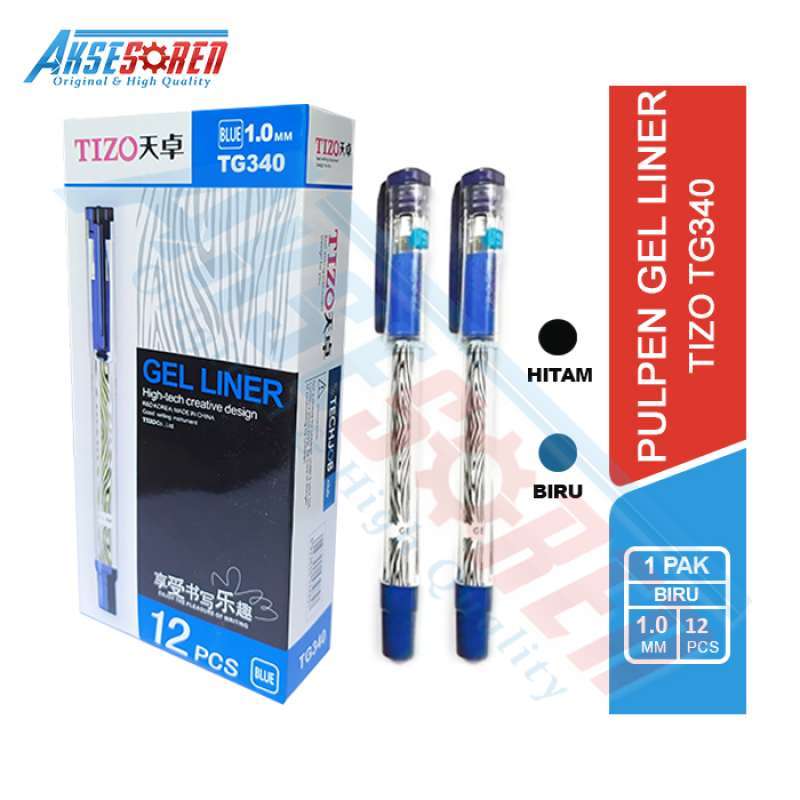 Jual Pulpen Gel Liner Tizo 1 Pack [tg340/1.0 Mm] / Bolpoin Tizo 1 Pak ...