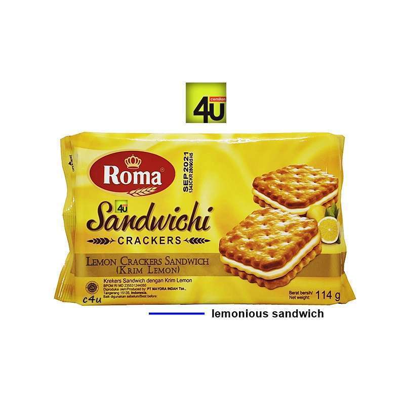 Jual ROMA Sandwichi - Crackers Sandwich Krim Lemon [120 gr] di Seller ...