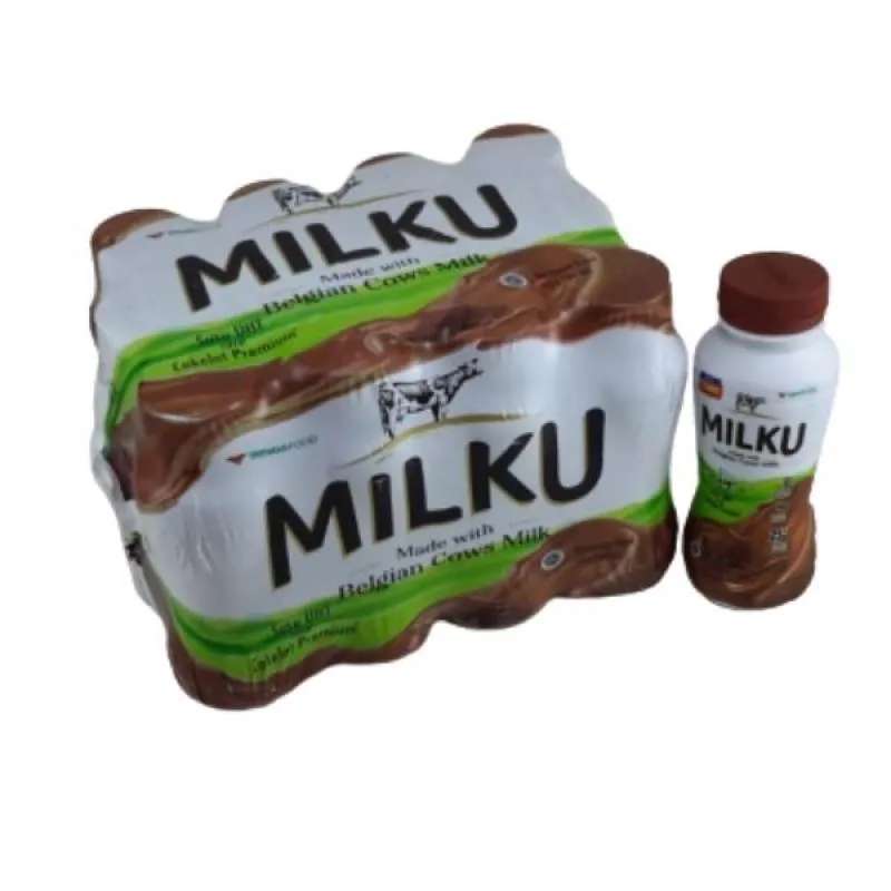 Jual Milku Susu UHT Coklat Botol 200ml [1 Karton / 12 Botol] di Seller ...