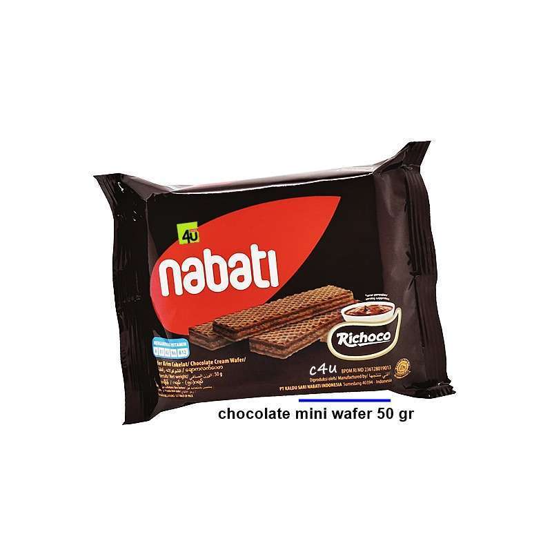 Jual Nabati MINI Wafer Rasa CHOCOLATE [50 gr] di Seller Tri Karya ...