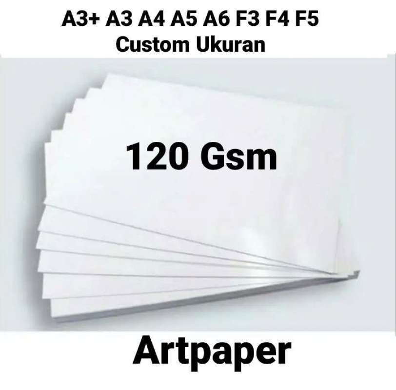Jual 1 Rim 500 Lembar Kertas Art Paper 120 Gram Gsm Artpaper Ukuran