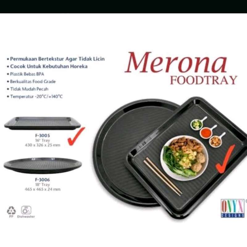 Jual Nampan Hitam Segi Kotak Jumbo Besar Plastik Onyx 16 | Baki Serving ...