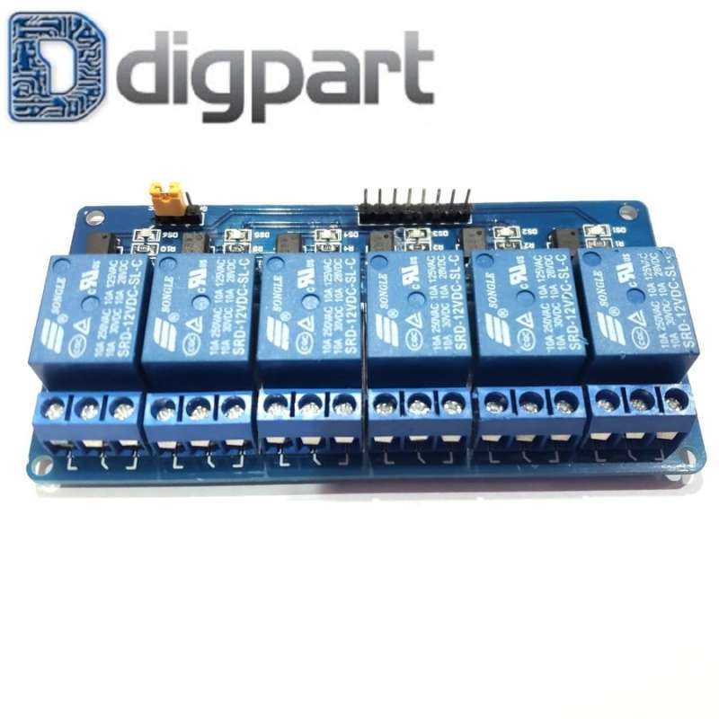 Jual Relay Module 6 Channel 5v With Optocoupler Led For Arduino Di ...