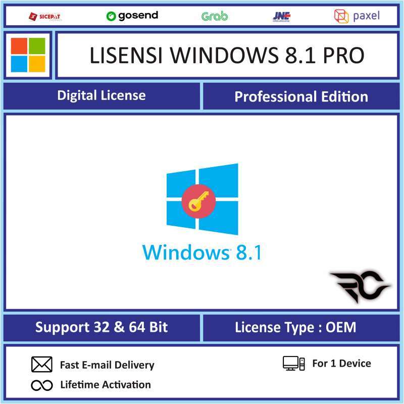 Jual Windows 8.1 Professional Original License Key 1 PC Win Pro OEM di ...