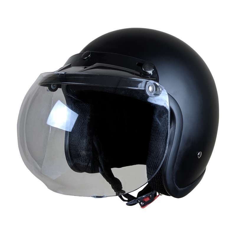 Promo Ainon Helm Bogo Retro Lis Polos Dewasa SNI Pria Wanita Helm Hijab ...