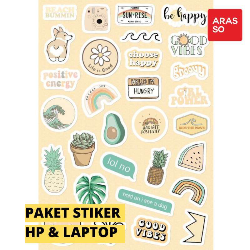 Promo Stiker Aesthetic Dekorasi Kamar Aestetik Stiker Hp Stiker Laptop ...