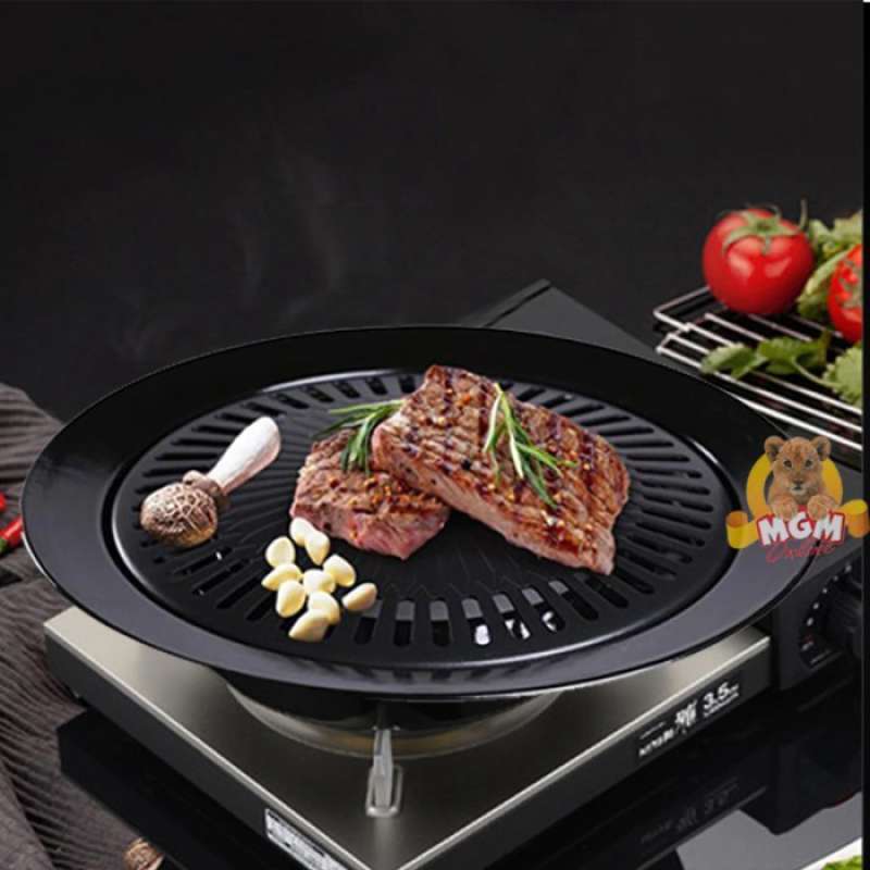 Jual Barbecue Grill Pan 32CM BBQ grill TEBAL Smokeless Panggangan ...