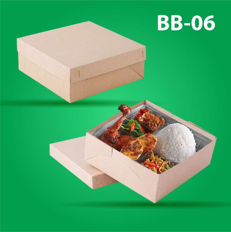 Jual (Isi 50 Lembar) Paper Box Dus Nasi Box Catering Ayam Bakar B06K4 ...