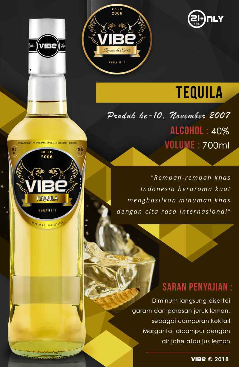 Jual VIBE Tequila Minuman [40 percent/ 700 mL] di Seller VIBE LIQUEURS ...