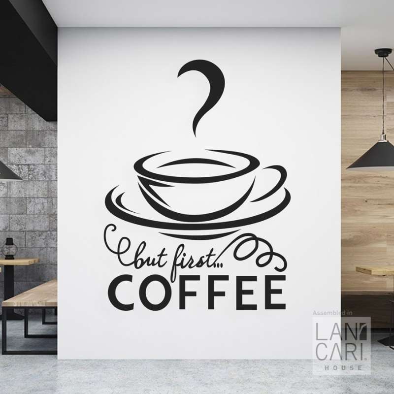 Jual Sticker Cutting Coffee Kopi Shop Dekorasi Sticker Kaca dinding ...
