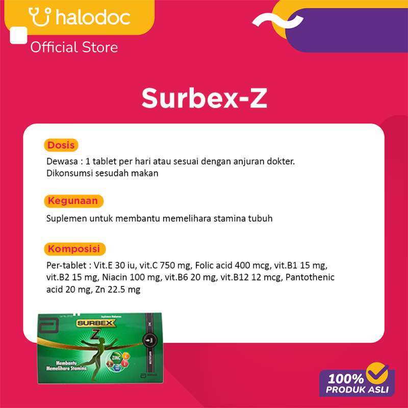 Jual Surbex-z 6 Tablet Di Seller Halodoc Official Store - Apotik ...