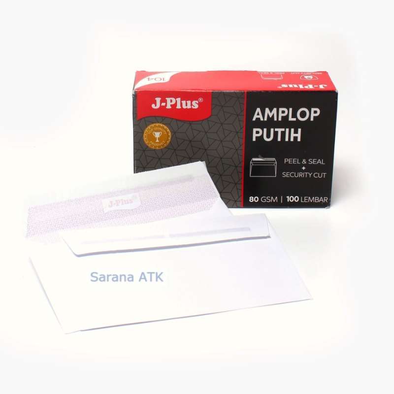 Jual Amplop Jplus Merah Ukuran 104 80gsm Peel & Seal di Seller Sarana ...