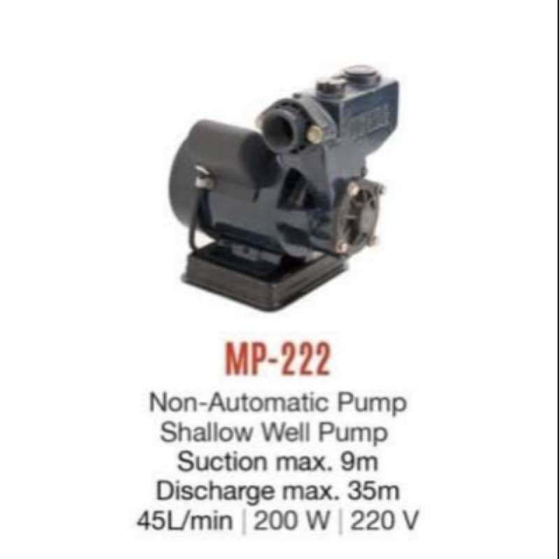 Jual POMPA AIR UCHIDA MP 222 NON AUTOMATIC OTOMATIS WATER PUMP SUMUR ...