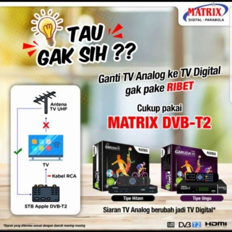 Jual Receiver Tv Set Top Box Matrix Garuda Dvb T2 Digital Garansi 1 ...