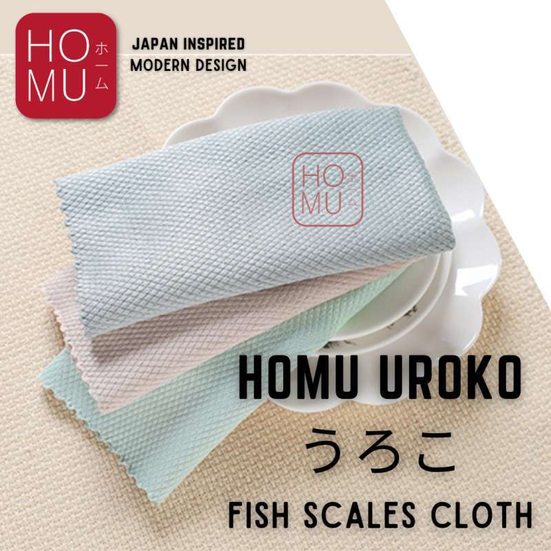 Promo HOMU UROKO FISH SCALES CLOTH RAG MICROFIBER KAIN LAP MEJA PIRING ...