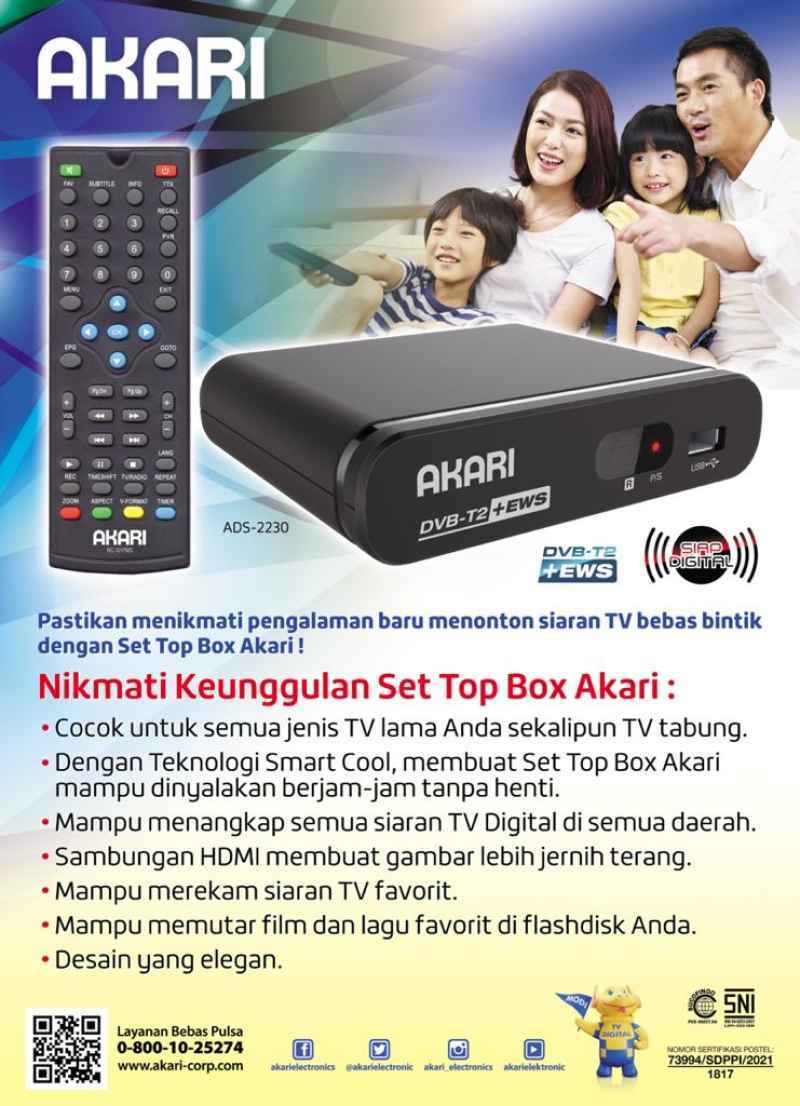 Promo Akari ADS2230 Set Top Box Digital Diskon 27% di Seller Mega ...