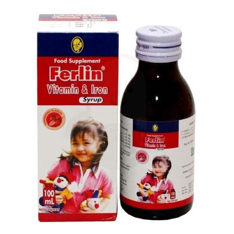 Jual Original Ferlin Sirup 100 ml Suplemen Vitamin dan Zat besi Untuk ...