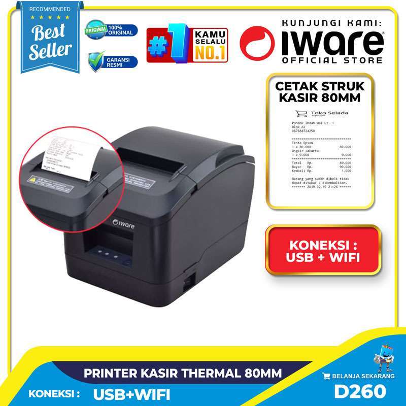 Promo Iware Printer Thermal 80mm Iware DS260 Printer Reciept Pos PPOB ...