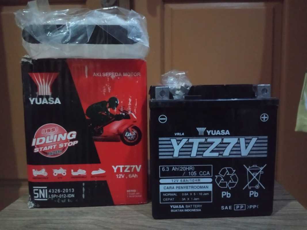 Jual Aki Motor untuk Vespa LX 150 Yamaha Nmax Aerox Kawasaki KLX 150 teg 12 volt/6 Ah Aki kering ...