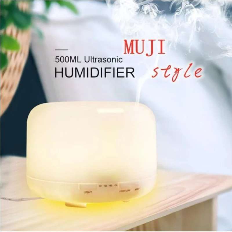 Jual Muji Aromatheraphy Diffuser Air Humidifier LED 500 ML - warm light ...