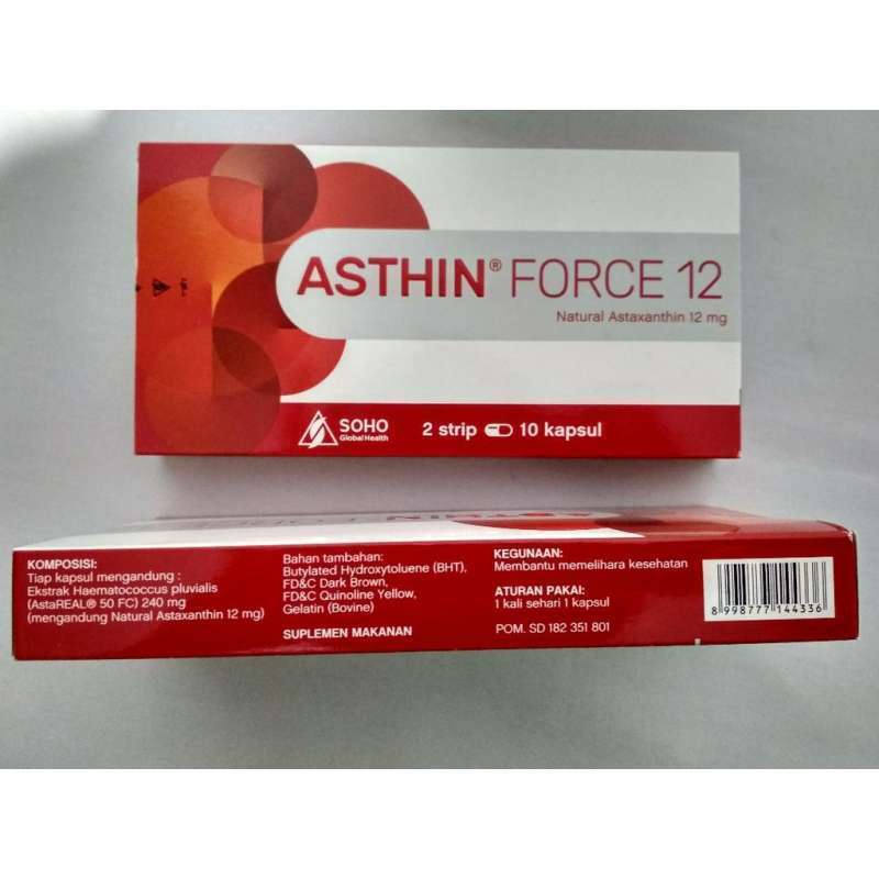 Jual Asthin Force 12 Mg - Daya Tahan Tubuh [1 Box Isi 20kapsul] Di ...