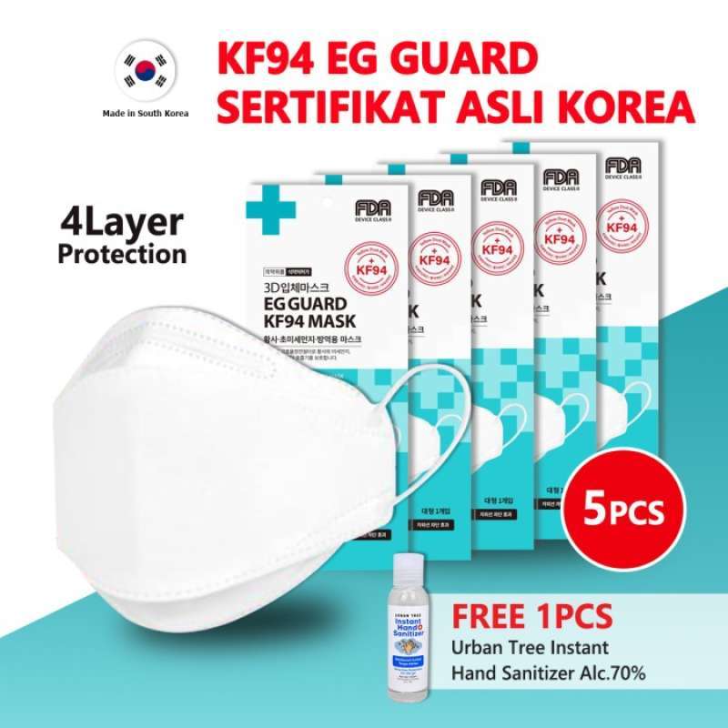 Jual Masker Kf94 - Eg Guard Kf94 4layer Protection (5pcs)-korean Kf94 Mask Di Seller Salsabilla ...