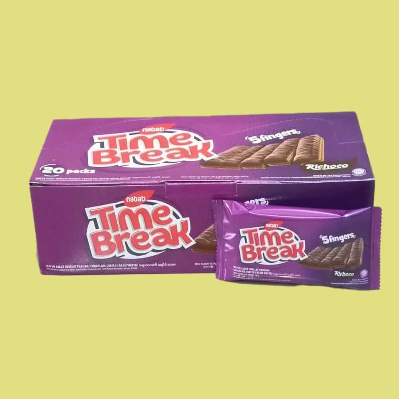 Jual Nabati Time Break Wafer Coklat 20 gr [20 pcs/box] di Seller Adhins ...