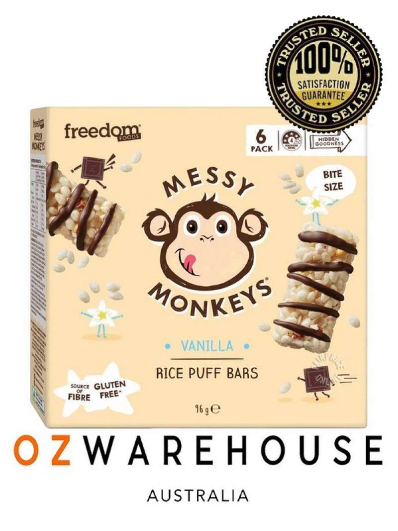 Jual Freedom Foods Messy Monkeys Vanilla Rice Puff Bars 6 pack di ...