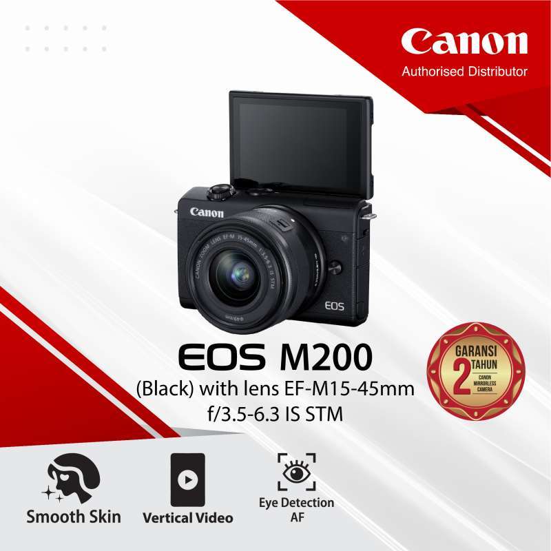 Jual Canon Eos M200 Kit 15-45mm Mirrorless Camera Di Seller Canon - By Pt. Datascrip Official ...