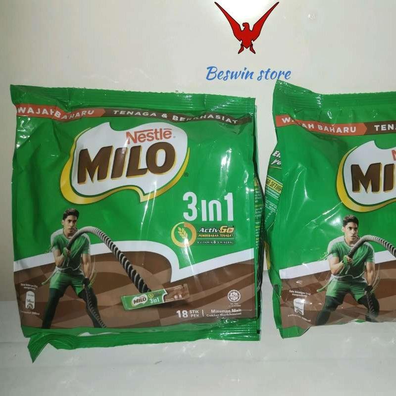 Jual MILO ACTIV GO 3IN1 MALAYSIA (18 SACHET) di Seller Beswinstore ...
