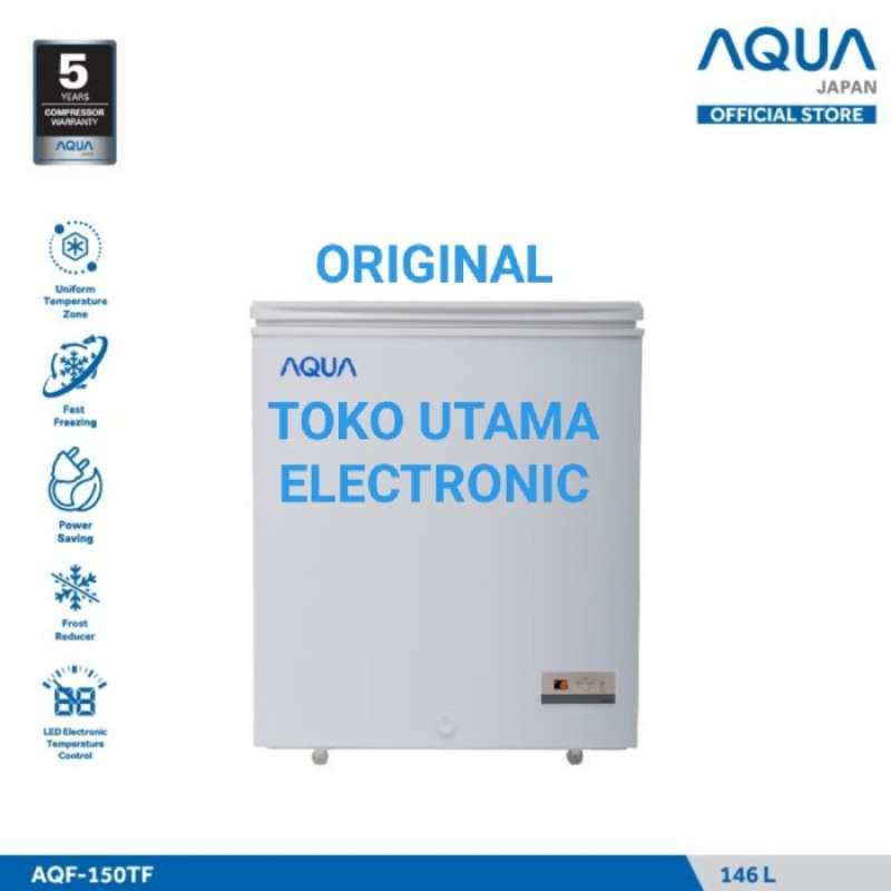 Jual Chest freezer box AQUA AQF -150TF NO FROST (TANPA BUNGA ES) (Kode ...