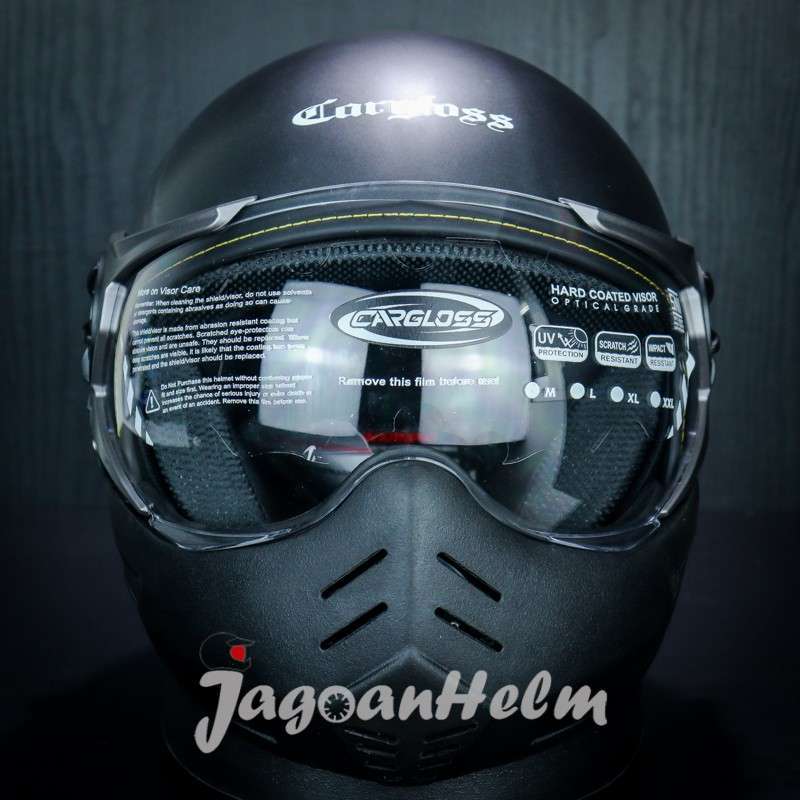 Jual MASKER HELM CARGLOSS YRM | BLACK | MASKER RETRO YR di Seller ...
