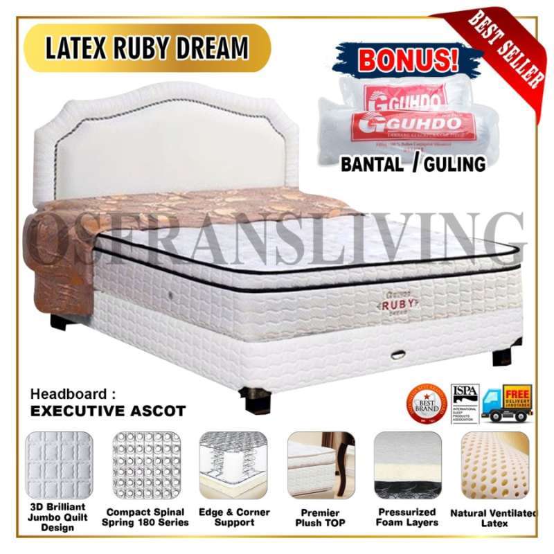 Jual Guhdo Springbed Latex Ruby Dream Fullset Ascot Executive Di Seller