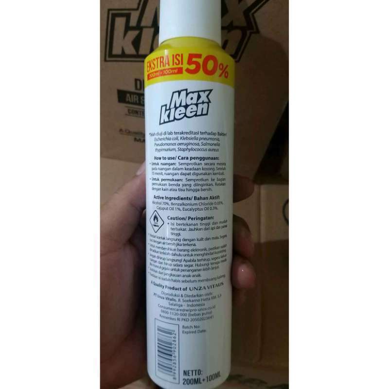 Jual Max Kleen Disinfectant Air & Surface Eucalyptus Ekstra 50%(200ml ...
