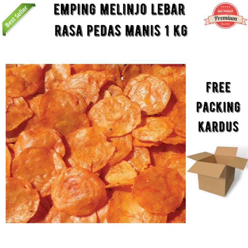 Jual Emping Melinjo Lb (Lebar) Rasa Pedas Manis Asli Produksi Limpung 1 ...