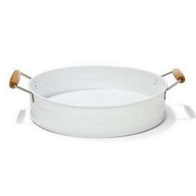 Jual Tray putih bulat - tray hitam bulat - sorting tray - nampan putih ...