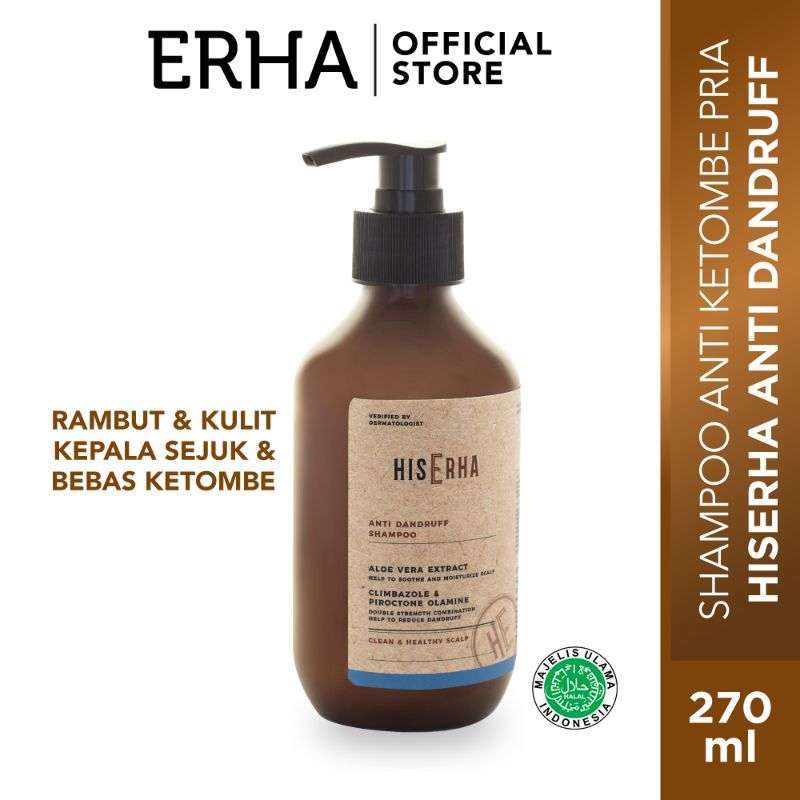 Jual HIS ERHA Anti Dandruff Shampoo [270 ml] - Shampoo Anti Ketombe ...