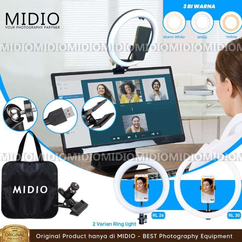 Jual Midio Penjepit besi aluminium spigot plus Ringlight lampu zoom ...